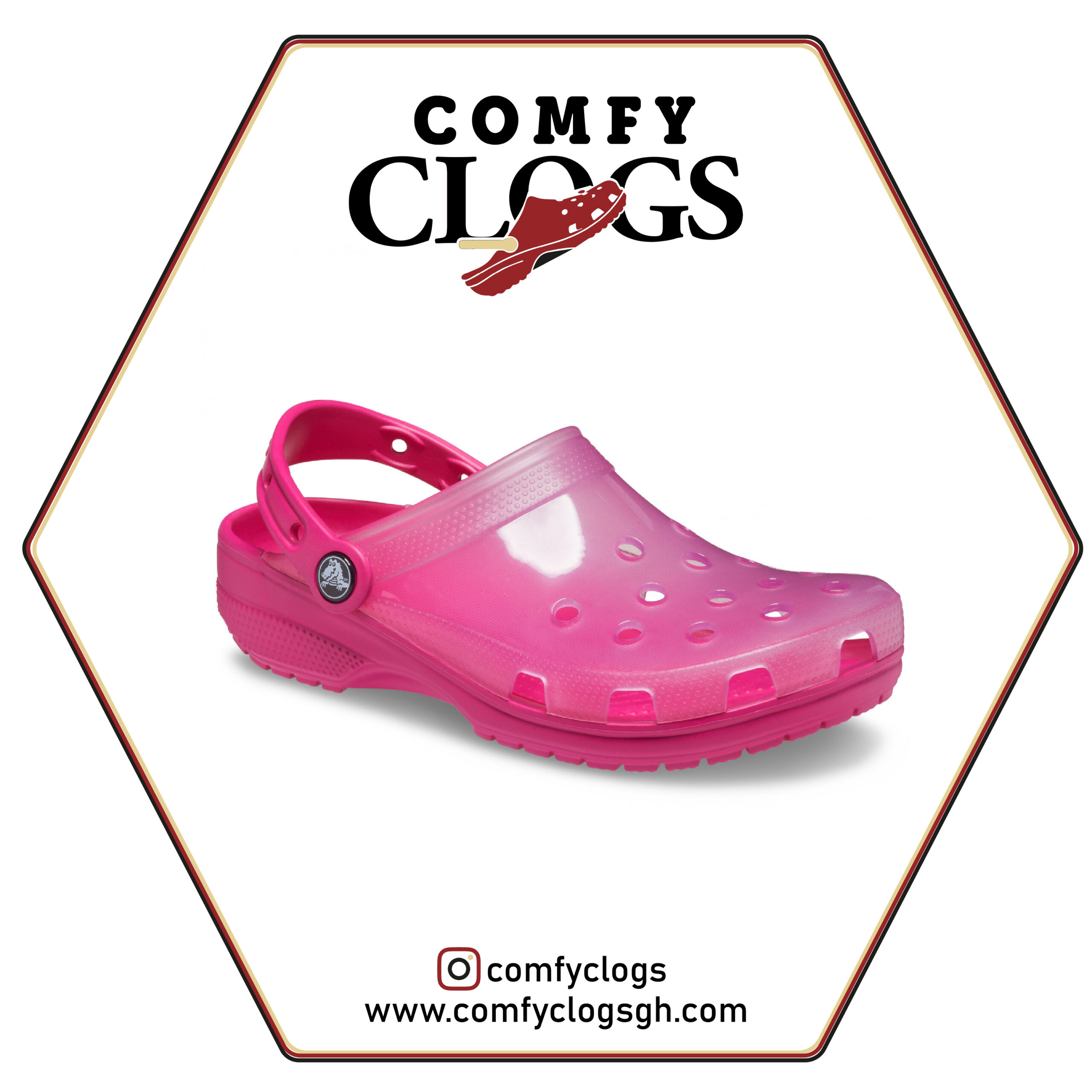 Classic Translucent Pink - Comfy Clogs